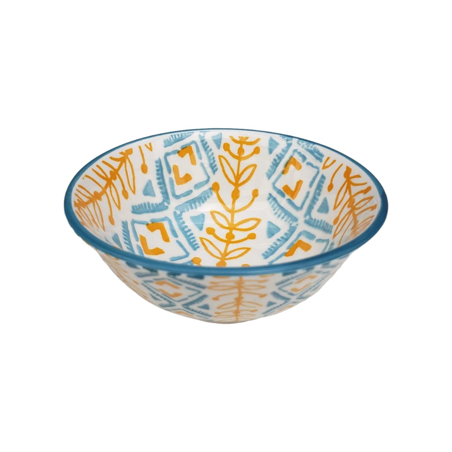 Bowl Pocillo Loza Diseño Amarillo 9.5x4.5cm – BIX