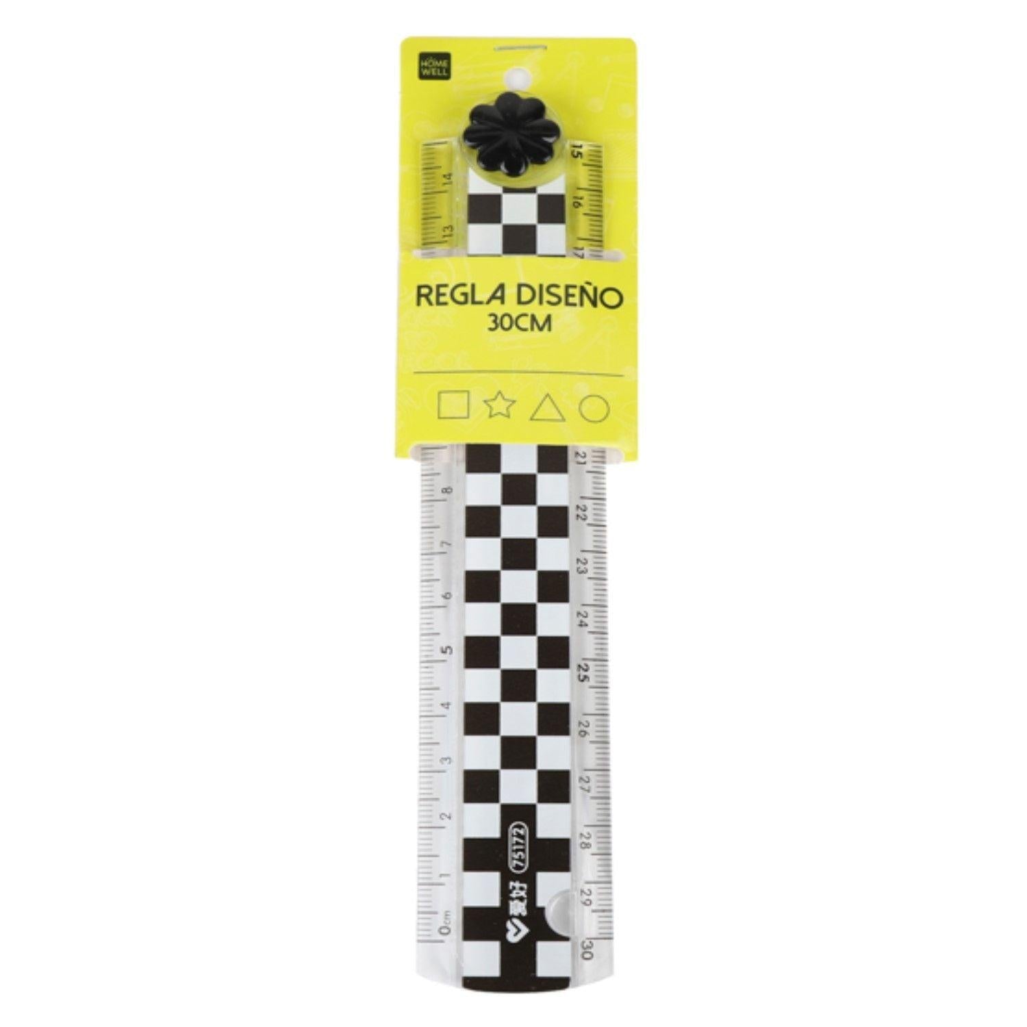Regla Diseño Negro 30cm – BIX